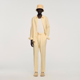 Sandro Leinenhose mit Gummibund