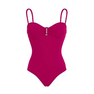 Vilebrequin Femme, Maillots de bain, Violet, Taille: 36 FR Maillot de bain une pi&egrave;ce Jacquard Roses