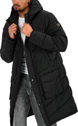 Red Bridge Winterjacke mit Kapuze Langer Steppmantel mit praktischen Taschen Warm, wind- und wasserabweisend