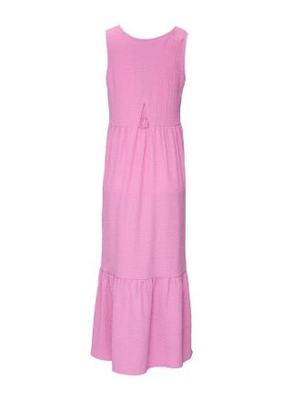 s.Oliver Maxikleid Kleid Volants-Kleid mit Cr&ecirc;pe-Struktur