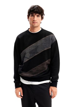Desigual Mens Amadeo Sweater, Black, XL