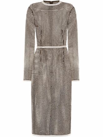 Dolce & Gabbana robe courte &agrave; ornements strass&eacute;s - Gris