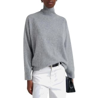 Max Mara Rollkragenpullover aus geb&uuml;rsteter Wolle - - Knitwear - Damen - Grau - M