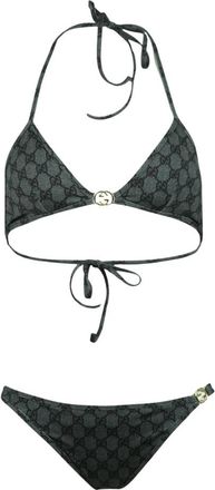 Gucci Bedruckter GG Stretch Jersey Bikini - - Swimwear - Damen - Schwarzk - M