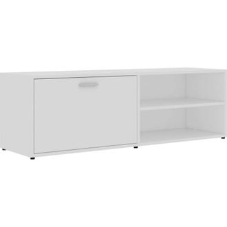 vidaXL Meuble tv Blanc 120x34x37 cm Bois ding&eacute;nierie