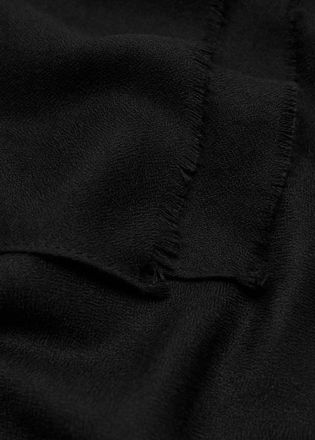 Mango Foulard bords effiloch&eacute;s noir - Femme - Taille unique - MANGO
