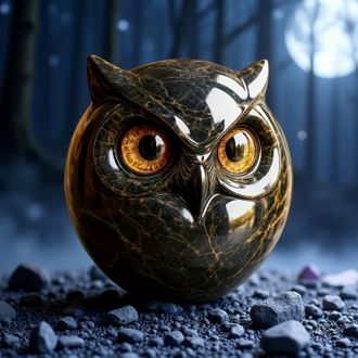 Generic Eulen Figuren Raumdeko, Edle Deko Skulptur für Zuhause, Moderne Dekofigur Für Tisch Festdekoration Wohnaccessoire (schwarz)