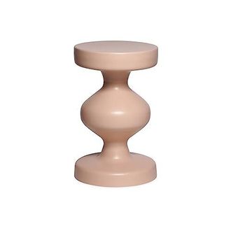 Alice's Garden Alices Home - Table dappoint. Bout de canap&eacute;. Table de Chevet en m&eacute;tal. Rose. Hawa &Oslash;29.5 x H 48.5cm