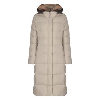 Moorer Daunenjacke mit Pelzkapuze - - Coats - Damen - Beige - M