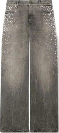 Golden Goose Femme, Jeans, Gris, Taille: W27 Melody Studs Boyfriend Jeans