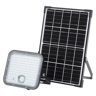 Osram LED-Solar-Au&szlig;enleuchte Endura Outdoor schwarz mit Flutlicht und Solar-Panel, 5 m langes Kabel, mit Fernbedienung und PIR-Bewegungsmelder, 30 W, 4500 l