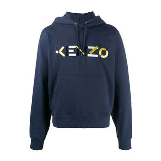 Kenzo Hoodie mit Logo - - Sweatshirts & Hoodies - Herren - Blau - S