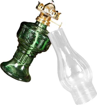 Pretyzoom Vintage Kerosinlampe mit Winddichtem Glas Aluminiumlegierung und Baumwolldocht Dekorative Laterne für Camping und Wohnzimmer Rustikale Öllampe für War