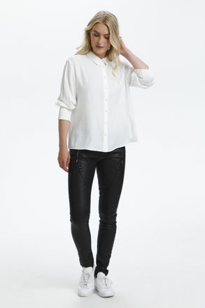 Cream Oversized kurz&auml;rmliges Shirt white