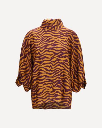 Kristina Ti Viscose and silk Blouse with high collar Female 42
