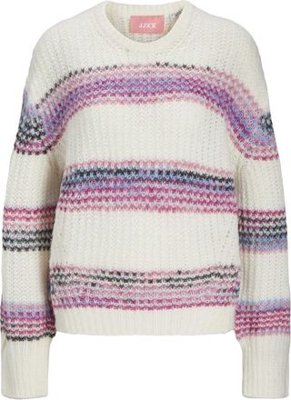 Jack & Jones Damen Jxsimone Space Dye Crew Neck Knit Sn Pullover, Vanilla Ice, M EU