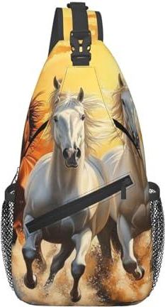 Generic A Herd Of Horses Were Running In The River Sac &agrave; bandouli&egrave;re Sac &agrave; bandouli&egrave;re Sac &agrave; dos de voyage pour homme Sac &agrave; dos de randonn&eacute;e