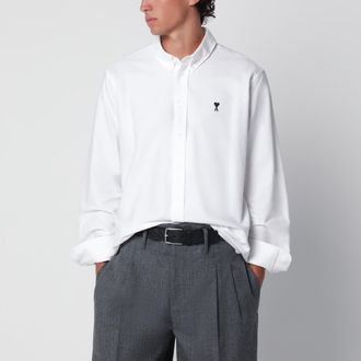 Ami White Ami de Coeur shirt in cotton