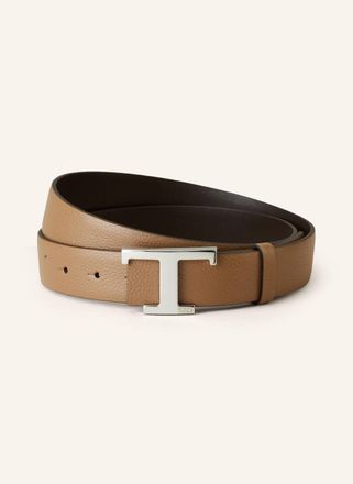 Tod's Tods Lederg&uuml;rtel Zum Wenden beige