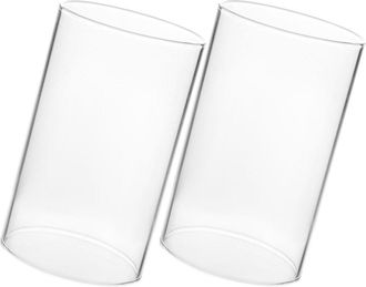 BESPORTBLE PATKAW Feuerfester Glaszylinder Kerzenhalter 2 St&uuml;ck Klare Zylindrische Kerzenabdeckung Offener Kerzenschirm f&uuml;r Teelicht und Festliche Dekoration (15