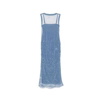 Sir. Mesh-Spitzen-Maxikleid - - Dresses - Damen - Blau - S