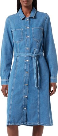 Tommy Hilfiger Damen DNM FIT & Flare Dress Knee Aura L&auml;ssiges Kleid, 32