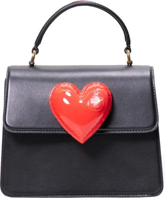 Moschino Femme, Sacs, Noir, Taille: ONE Size Inflatable Heart Leather Bag