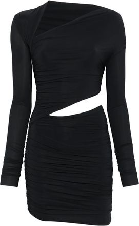 Amazuìn robe longue à design asymétrique - Noir