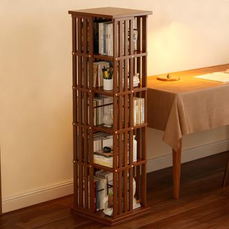 Generic Bücherregal Drehbar,drehbares Bücherregal Weiß,drehregal Bücher for Schlafzimmer, Arbeitszimmer