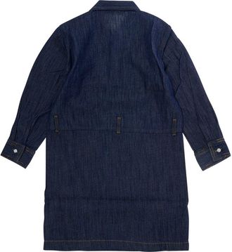 Marni Girls Long-Sleeved Blue Cotton Dress