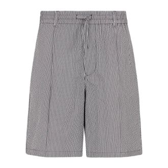Emporio Armani Homme, Shorts, Gris, Taille: M Seersucker Shorts