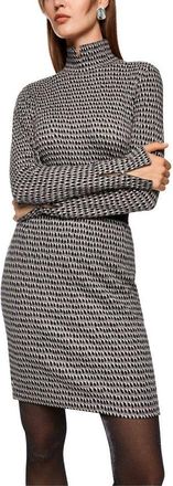 Marc Cain Longsleeve City Tours Premium Damenmode mit SPRINKLES-Print, körpernahe Form, Stehkragen, Baumwollstretch