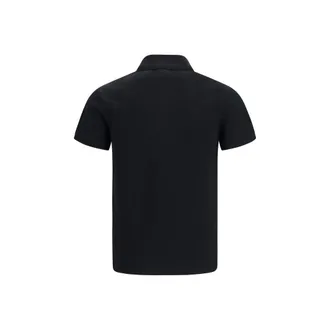 Balmain Mens Black Cotton Polo Shirt