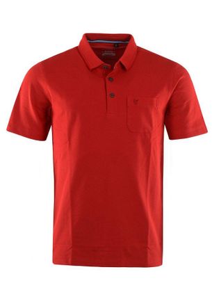 Hajo Poloshirt Pique (1-tlg) Poloshirt - Baumwolle - Atmungsaktiv - Ges&auml;umter Armabschluss