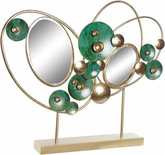 DKD Home Decor Dkd Home Decor - Metallspiegeldekoration 62x9x53.3 Metallspiegel in abstraktem Material Mehrfarbige Farbfamilie Innenausstattung Details