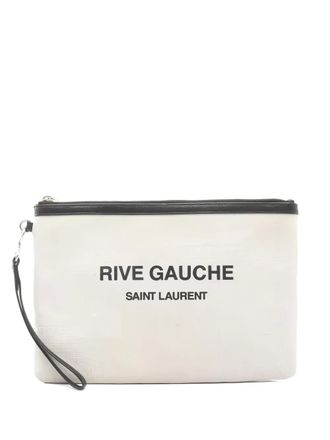 Saint Laurent 2000s Clutch mit Rei&szlig;verschluss - Nude