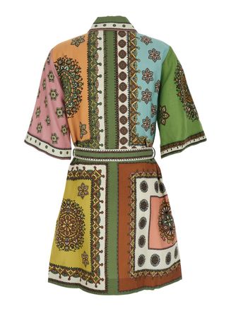 Alemais Womens Mini Dress Contina Multicolour Viscose Blend