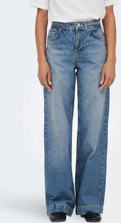 Only Wide Fit - Jeans aus mittelblauem Denim