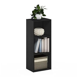 Furinno Luder Bibliothèque Étagère de Rangement Cubes à 3 Étages, Bois Noir