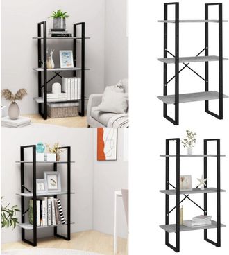 vidaXL Lagerregal Betongrau 60x30x105 cm Holzwerkstoff - Regal - Holzregal - Lagerschrank - Wohnwand - Etagenregal - Home & Living