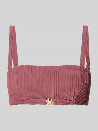 HUGO BOSS Bandeau-Bikinitop mit Plis&eacute;e Falten