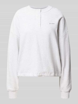 Oh April Sweatshirt mit kurzer Knopfleiste