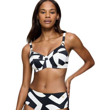 Triumph Summer Allure W 01, Bikini Top Damen, Mehrfarbig (White - Dark Combination), 40