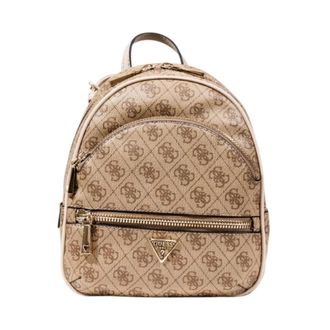 Guess Stylischer bedruckter Rucksack mit mehreren Taschen - - Bags - Damen - Beige - ONE SIZE