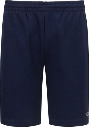 Lacoste Sweatshorts mit kleinem Krokodil-Aufn&auml;her in