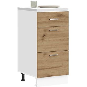 vidaXL Vidaxl - Meuble bas Lyon Ch&ecirc;ne artisanal 40 x 46 x 81,5 cm Bois ding&eacute;nierie