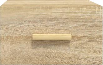 Generic Wandmontierter Nachttisch, Schwebender Nachttisch mit Schublade mit Holzgriff, Holzwerkstoff f&uuml;r Schlafzimmer, Kleine Wohnung und Schlafsaal (Sonoma-E