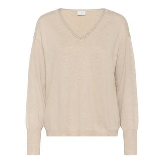 Kaffe Maille col V - Femme - Pulls - Beige - Taille: 44 FR
