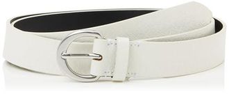 Calvin Klein Ceinture Femme Classic Buckle 3,0 cm Cuir, Blanc (Lily White), 110 cm