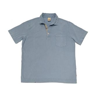 Bob Blau Jeans Poloshirt mit Tasche - - Tops - Herren - Blau - 2XL